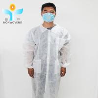 China YIHE Long Style Disposable Visitor Gown OEM Disposable White Lab Coats For Hospital for sale