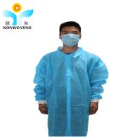 China YIHE Long Style Disposable Visitor Gown OEM Disposable White Lab Coats For Hospital for sale