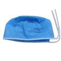 China 62x13cm Disposable Hair Net Cap , SMS Nonwoven Hair Scrub Caps for sale