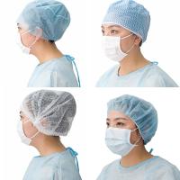 China 18'' 21'' Disposable Hair Caps Medical Strip Clip single / double elastic for sale