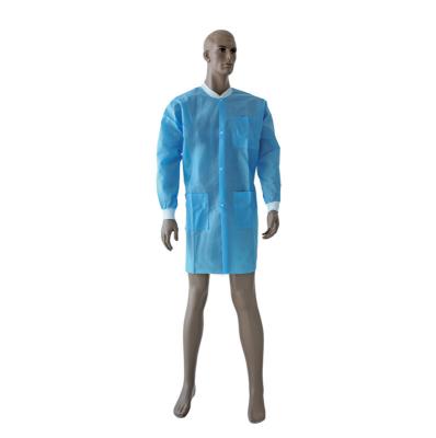 China Medical Disposable Lab Coats for Safe Protection TNT Non-woven Fabric Material for sale