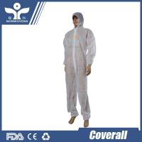 China Polypropylene Disposable Protective Wear , OEM Non Woven Coverall Disposable for sale