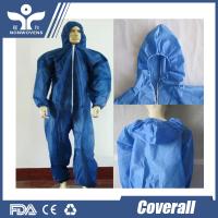 China White Non Woven Disposable Coverall Acid Proof Waterproof Disposable Isolation Coveralls for sale
