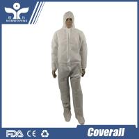 China White Non Woven Disposable Coverall Acid Proof Waterproof Disposable Isolation Coveralls for sale