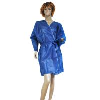 China 78g PP non-woven 130cm Length Disposable Kimono Robes  For Beauty Salon for sale