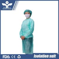 China 14gsm-40gsm Medical Isolation Gowns Disposable With Knitted Cuff for sale