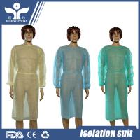 China 14gsm-40gsm Medical Isolation Gowns Disposable With Knitted Cuff for sale
