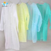 China 18gsm Disposable Isolation Gown , spunbond blue Polypropylene Isolation Gowns for sale