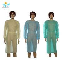 China Work Protection Hospital Yellow PP SMS Disposable Isolation Gowns With CE Certificate for sale