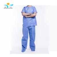 China Non Woven Disposable Protective Suits , CE Medical Surgical Scrubs Isolate Prevent for sale