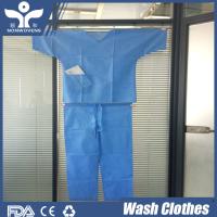 China YIHE Thread sewing Disposable Protective Suits , SMS Scrub Suit With Collar for sale