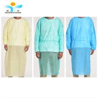 China 16-45gsm SPP Disposable Isolation Gown With Waist 2 Ties And Certificates for sale