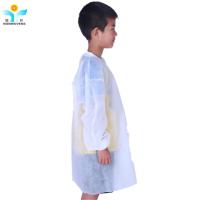 China Unisex YIHE Disposable Childrens Lab Coats PP SMS Nonwoven Collar for sale