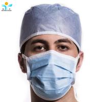 China Surgical Disposable Hair Net Cap Spunlace Polypropylene Fabric Tie On for sale