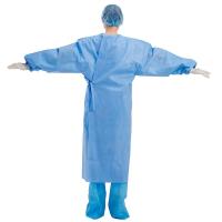 China ISO V Collar Disposable Protective Suits Medical Gown Nonwoven SMS Material for sale