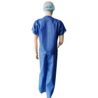 China v collar disposable protective suits thread sewing hospital scrub sets raw material for sale