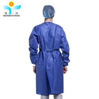 China 120*140cm Disposable Sterile SMMS Surgical Gown Polyester WaterProof Surgical Gown for sale