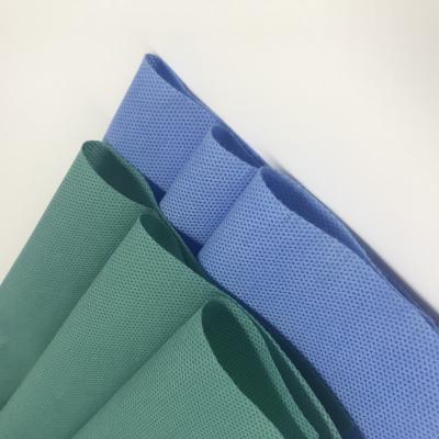 China PP Spunbond Nonwoven Fabric Rolls Breathable White Blue Green Color for sale