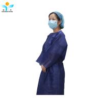 China Sms PP Nonwoven Fabric Medical Isolation Gown with Short Sleeve for sale