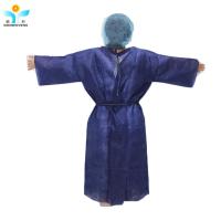 China Sms PP Nonwoven Fabric Medical Isolation Gown with Short Sleeve for sale