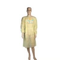 China Long Sleeve 25gsm Hospital Disposable Isolation Clothing Yellow Surgical Grown Washable for sale