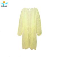 China Yellow Disposable Suits Nonwoven Pp Pe Isolation Gown Protection Clothes for sale
