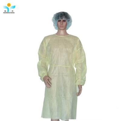 China Disposable Isolation Gowns Elastic Cuff Lightweight 16-45gsm Breathable CE Certified for sale