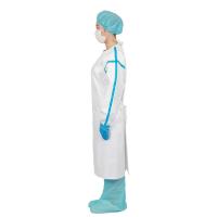 China Disposable Nonwoven Safety Coverall PP+PE Clothing with Elastic Cuffs Waterproof for sale