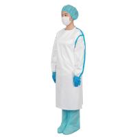 China Disposable Nonwoven Safety Coverall PP+PE Clothing with Elastic Cuffs Waterproof for sale