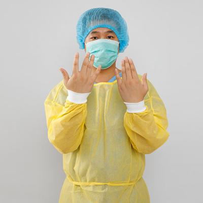 China 16-45gsm Disposable Isolation Gown Breathable Material Anti Static for sale