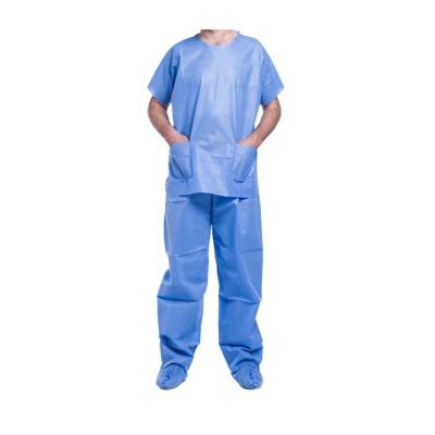 China Hospital Long And Short Sleeve Surgical Disposable Scrub Suit Nonwoven Fabric for sale