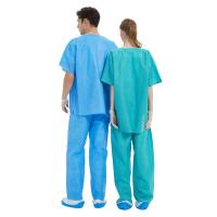 China V Neck Hosital Patient Scrub Suits For Man Woman S M L XL XXL Coat And Pants for sale