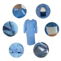 China Doctor Nurse 25-65gsm Medical Disposable Isolation Gowns With Elastic Cuff for sale