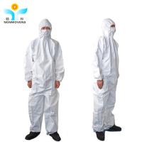 China 55gsm PP SMS Non Woven Protective Coverall Hooded Disposable Protective Suit For Industry Dustproof for sale