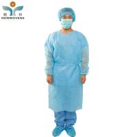 China Velcro AAMI Level 2 Disposable Isolation Gown Packaging 10pc/ Bag Collar Tie for sale
