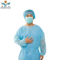 China Velcro AAMI Level 2 Disposable Isolation Gown Packaging 10pc/ Bag Collar Tie for sale