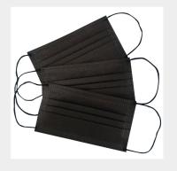 China Disposable Medical 3 Ply Non Woven Face Mask Black Color for sale