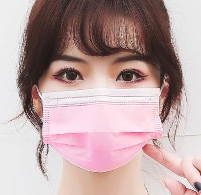 China 17.5*9.5cm 3 Ply Disposable Face Mask Civilian Use Elastic Earloop for sale