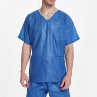 China Short Sleeve SMS Disposable Protective Suits Sustainable Disposable Scrub Suits for sale