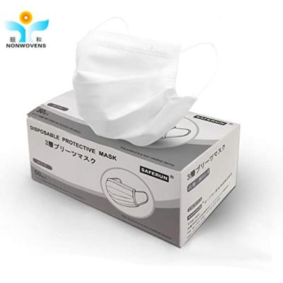 China BFE99% 3 Ply Disposable Face Mask PP Nonwoven 175x95mm for sale