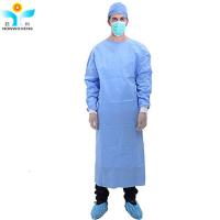 China Isolation Disposable Surgical Gown Waterproof With Knit Cuff Waist Ties for sale