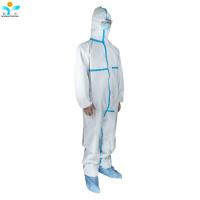 China En14605 Type 3 Disposable Protective Suits 65gsm Protective Clothing With Shoe Cover for sale