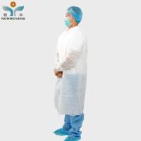 China PP Non Woven 35gsm Disposable Lab Coat SMS Cleaning Room for sale