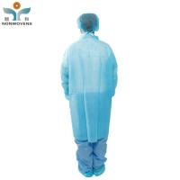 China Breathable Disposable Non Woven Protective Lab Coat for School / Medical / laboratory for sale