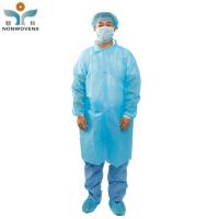 China Breathable Disposable Non Woven Protective Lab Coat for School / Medical / laboratory for sale
