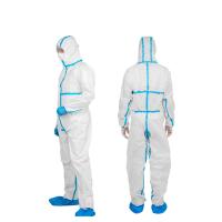 China OEM Approval CE Disposable Protective Coverall Elastic Cuff With Microporous Fabric for sale