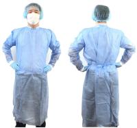 China Level 2 PP PE Impervious Disposable Isolation Gown Medical SMS 120*140cm for sale
