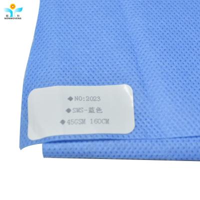 China Telas Roll SMS Non Woven Fabric Polypropylene 2.4M Width for sale