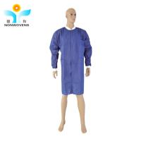 China Blue Disposable Protective Wear Gown 100% Polypropylene For Industrial for sale