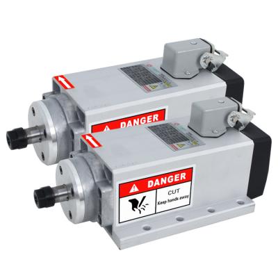 China 400HZ Frequency GDZ80*73-1.5 24000rpm Square Air Cooled Spindle Motor with Flange Design for sale